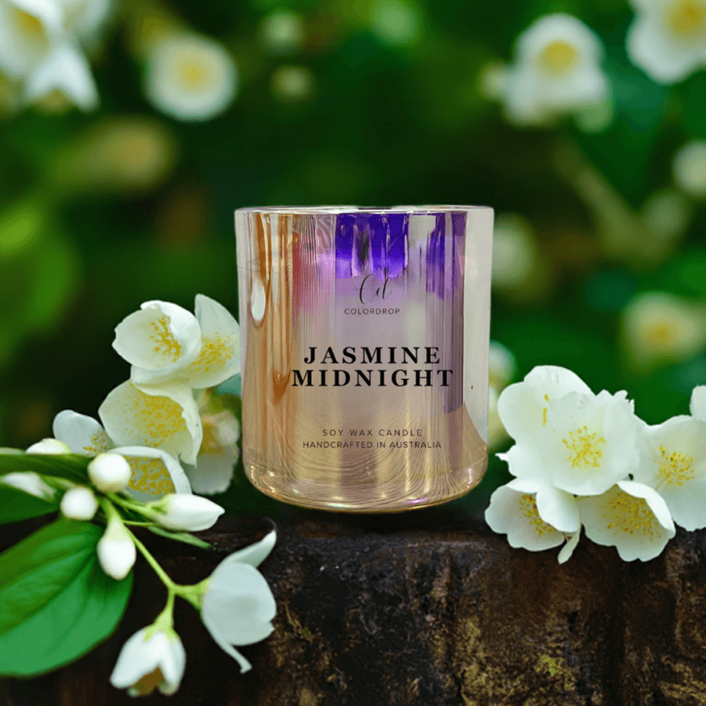 Jasmine Midnight Soy Candle | Colordrop | 60+ Hours Burn